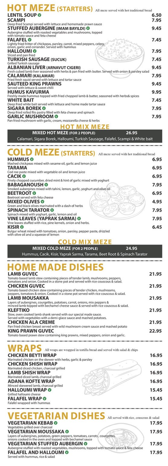 Main Menu – Best Meze Grill Restaurant